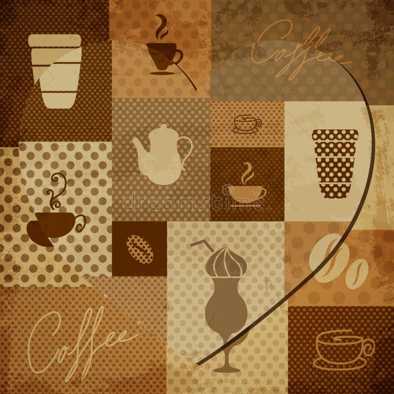 Coffee elements stock illustration. Illustration of espresso - 33488944