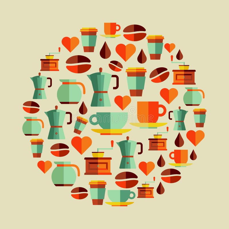 Coffee Elements Chalkboard Illustration Stock Vector - Illustration of ...