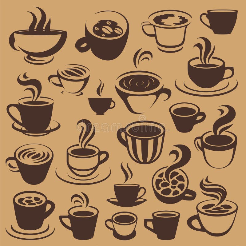 Coffee Elements Chalkboard Illustration Stock Vector - Illustration of ...