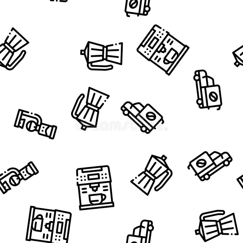 Coffee Energy Drink Seamless Pattern Vector Stock Vector - Illustration ...