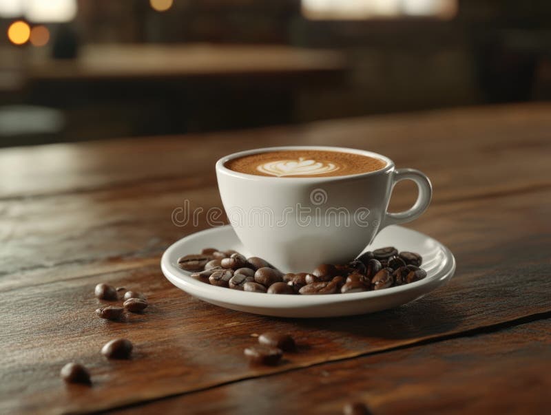 Coffee with Espresso Shot stock image. Image of latte - 363784883