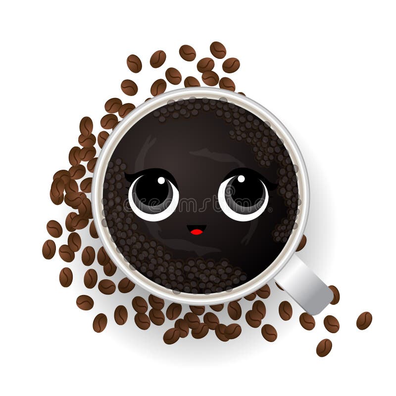 Coffee Excellent Drink always. Cool Design. Colorful Illustration Stock ...