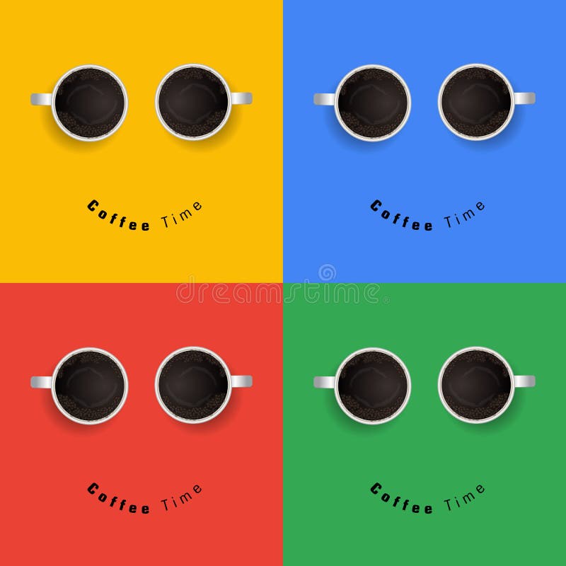 Coffee Excellent Drink always. Cool Design. Colorful Illustration Stock ...