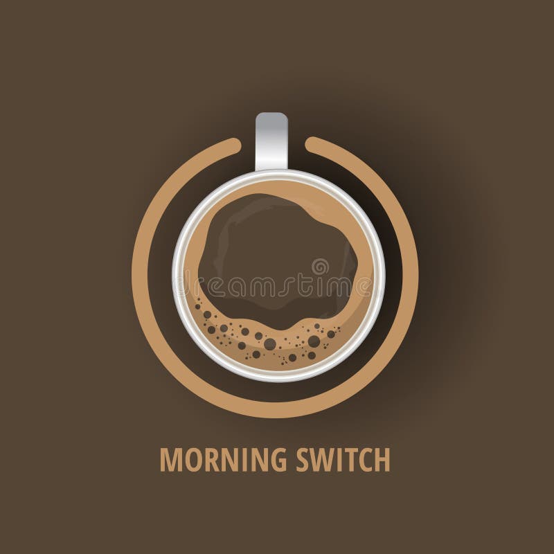 Coffee Excellent Drink always. Cool Design. Colorful Illustration Stock ...