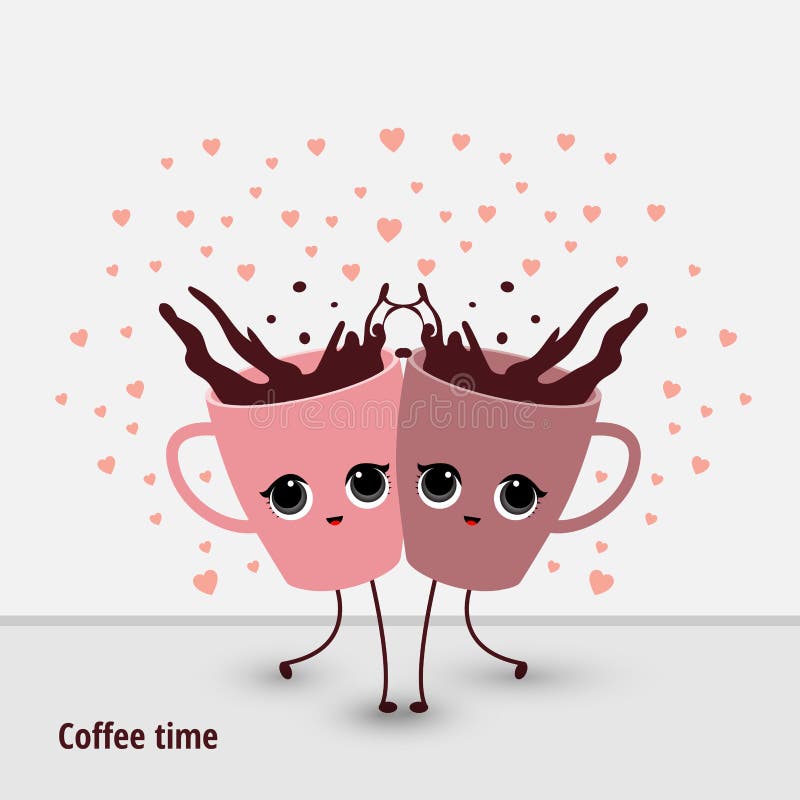 Coffee Excellent Drink always. Cool Design. Colorful Illustration Stock ...