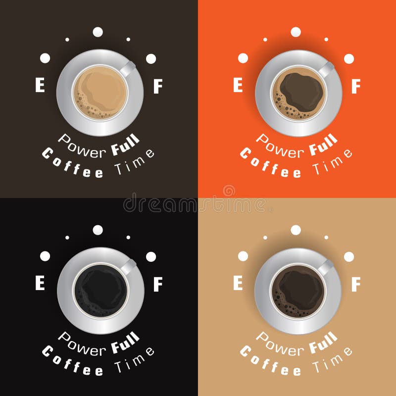 Coffee Excellent Drink always. Cool Design. Colorful Illustration Stock ...