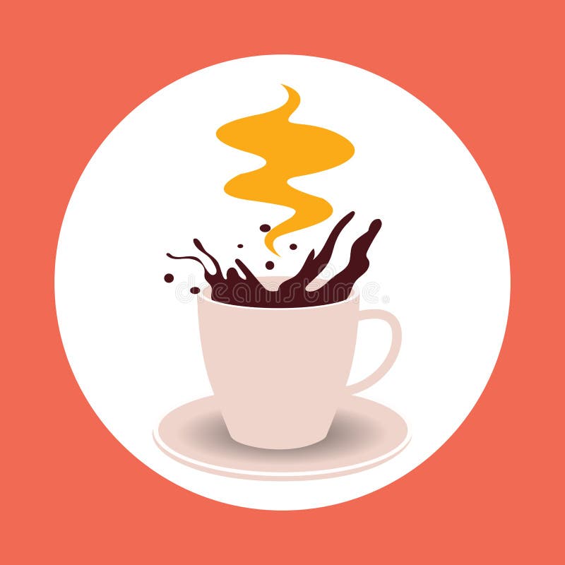 Coffee Excellent Drink always. Cool Design. Colorful Illustration Stock ...