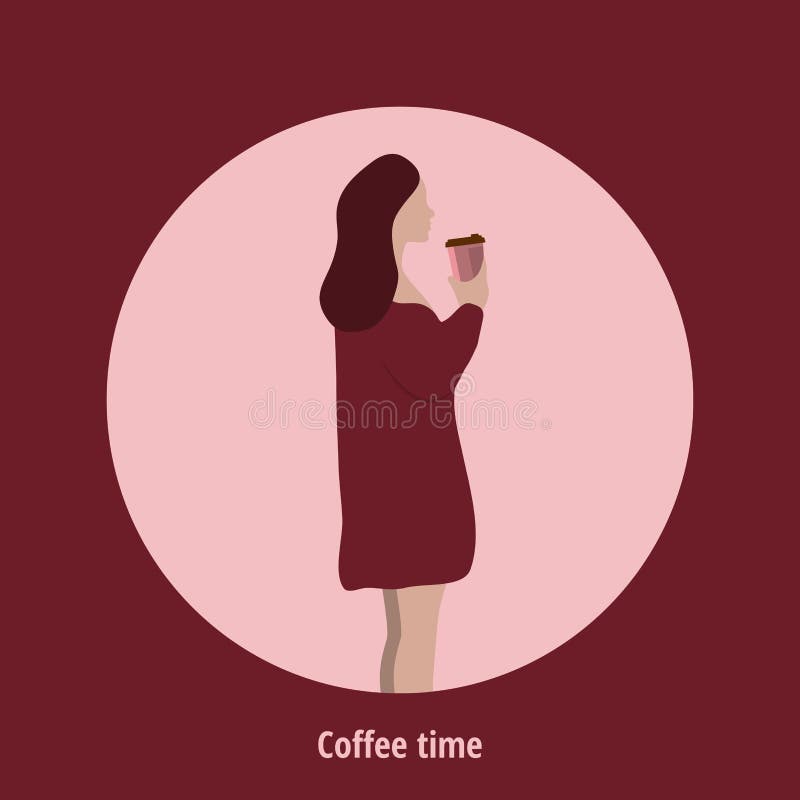 Coffee Excellent Drink always. Cool Design. Colorful Illustration Stock ...