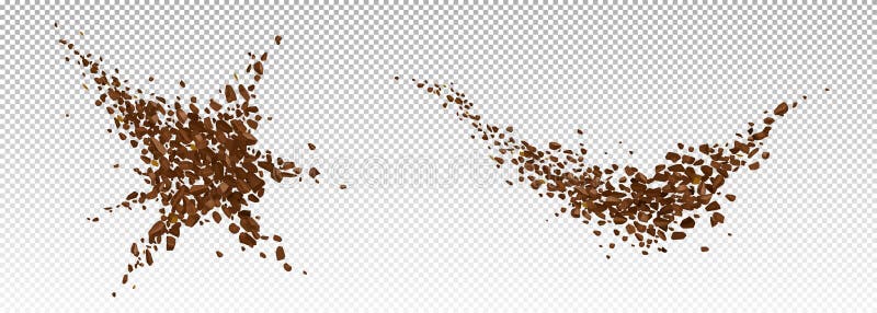 Coffee Explosion, 3d Powder Burst with Particles Stock Vector ...