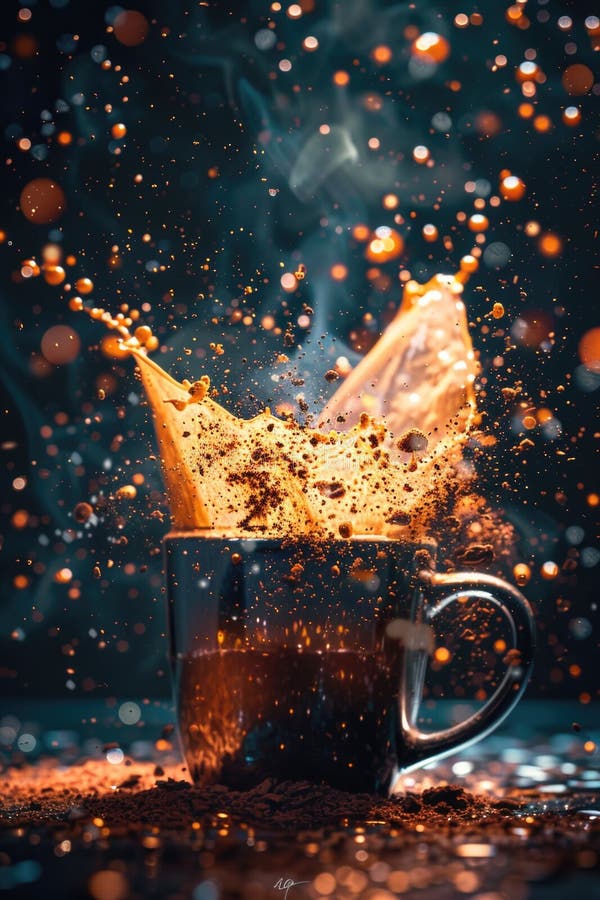 Coffee Explosion stock image. Image of latte, cappuccino - 372009379