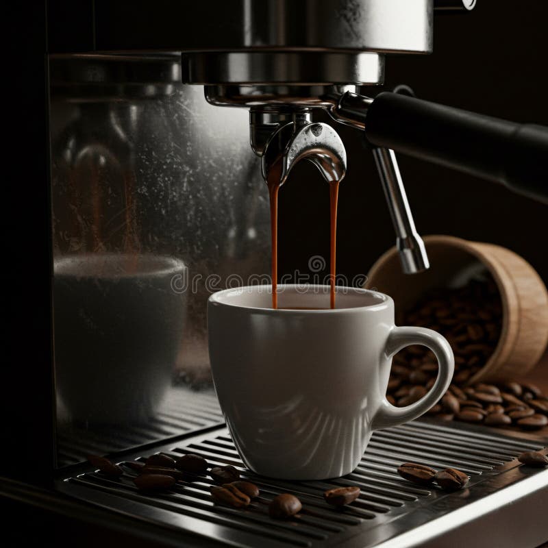 Coffee Extraction into a Cup Close Up - Generated Using Ai Stock ...