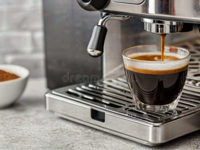 Coffee Extraction from Professional Coffee Machine with Bottomless ...