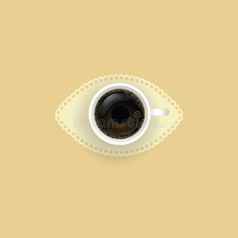 Coffee Eye Concept. Vector Illustration Decorative Design Stock Vector ...