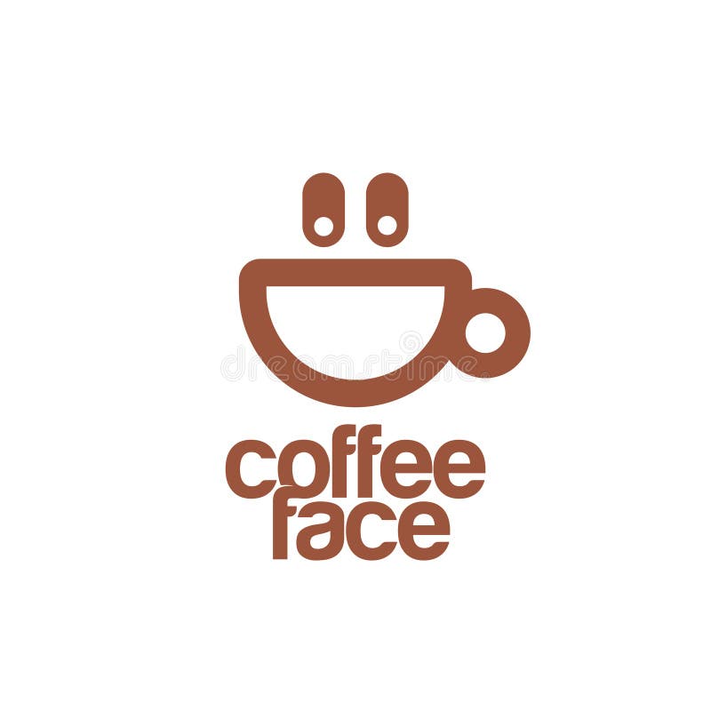 Coffee Face Creative Logo, Illustration Stock Vector - Illustration of ...