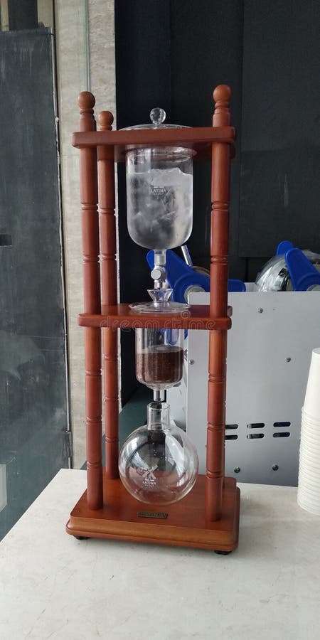 Manual Brew Coffe. Fresh Morning Filter Coffee Blooming in the Dripper ...