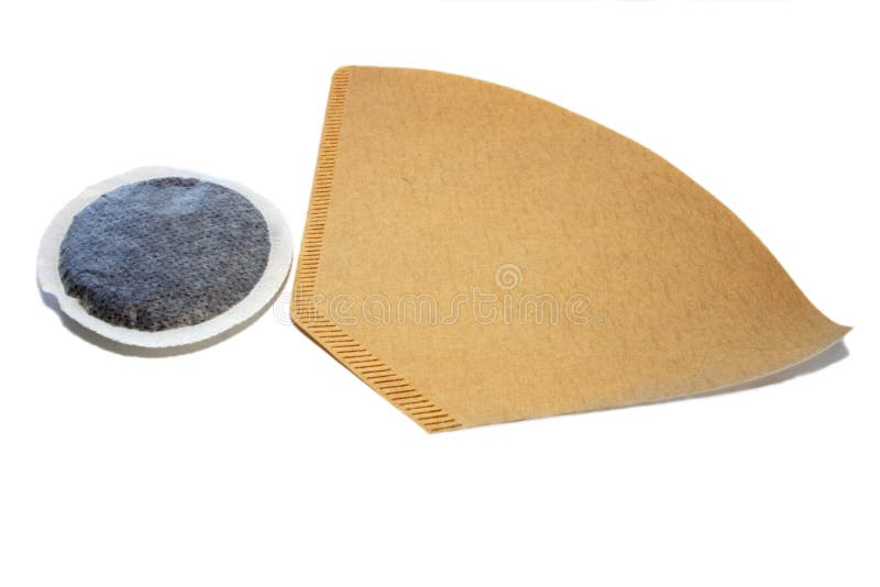 Coffee filter and pad stock image. Image of arabica, ingredients - 3971309