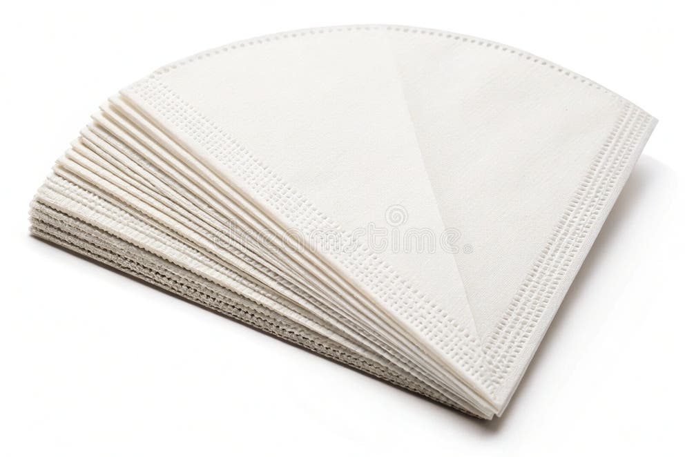 Coffee Filter Paper Stack for V60 Brewing Stock Illustration ...