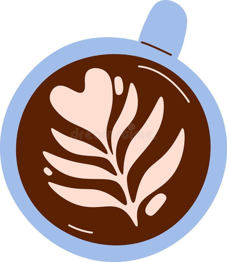 Coffee with Flower stock vector. Illustration of coffee - 293787260