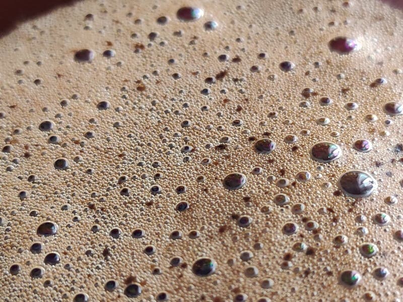 Coffee Foam Extreme Close Up. Full Frame Shot of Coffee Stock Image ...