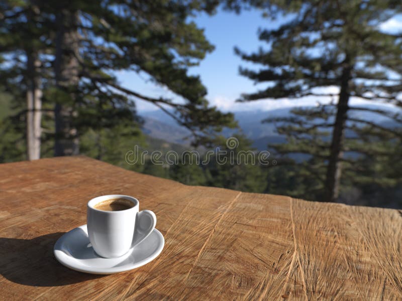 Coffee in the forest stock image. Image of hotel, crack - 24500607