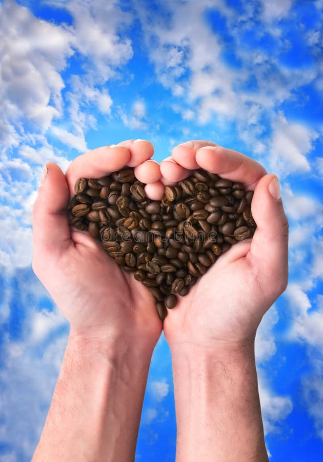 Coffee fragrant heart stock image. Image of energy, beans - 23724729