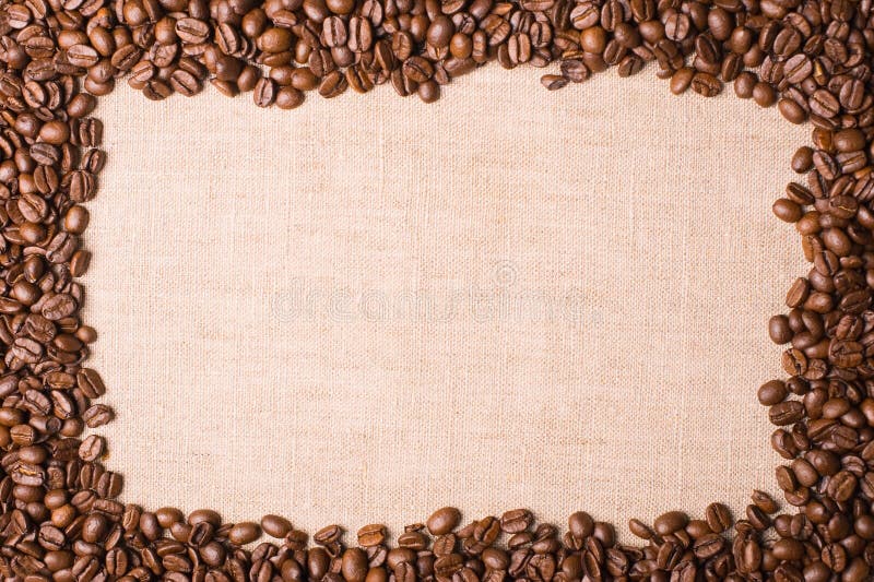 Coffee frame on canvas stock photo. Image of background - 13624020