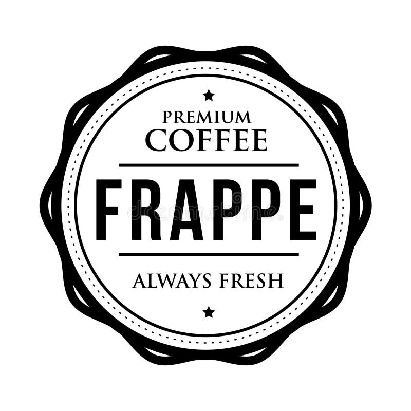 Frappe Coffee vintage sign stock vector. Illustration of coffeehouse ...