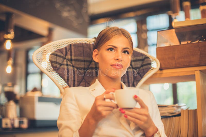 Coffee and free time. stock photo. Image of break, cappuccino - 122792842