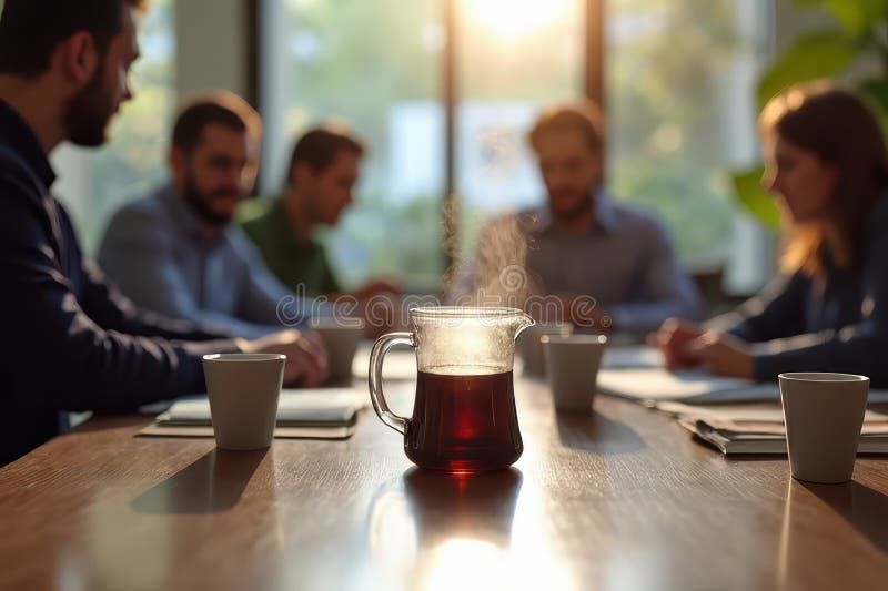 Ideation Session - Coffee Fueled Stock Illustration - Illustration of ...