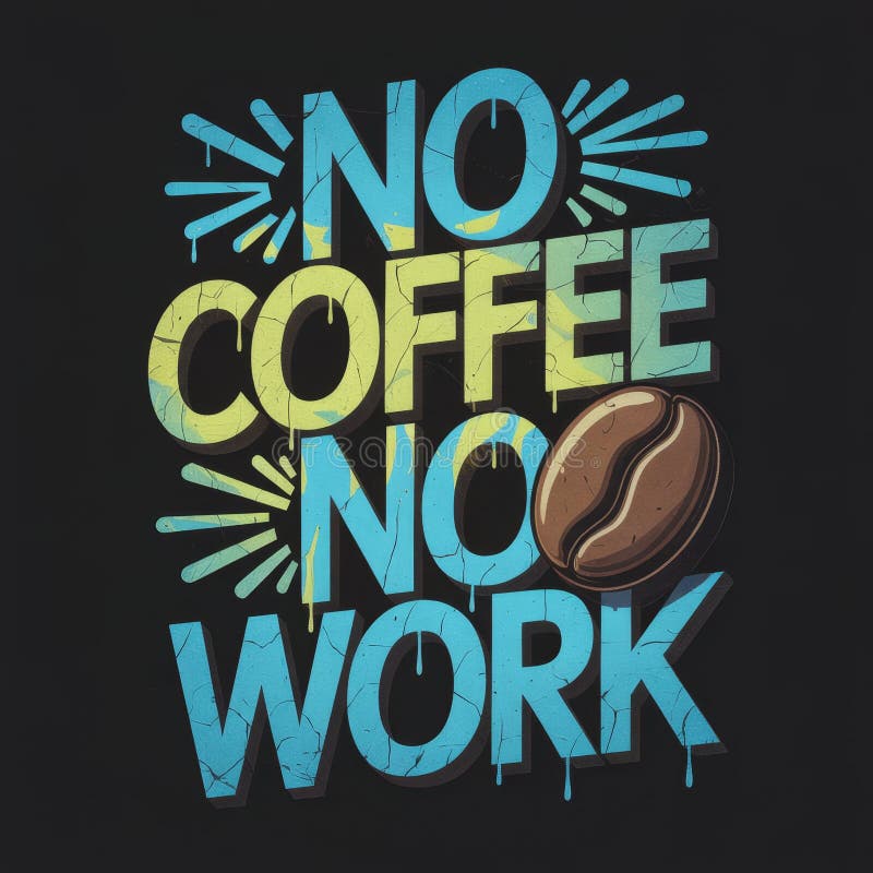 Coffee Fuels Productivity and Creativity in Vibrant Colors Highlighting ...