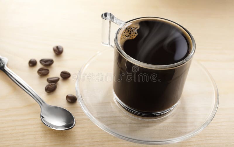 Coffee in glass stock image. Image of flavor, espresso - 28966275