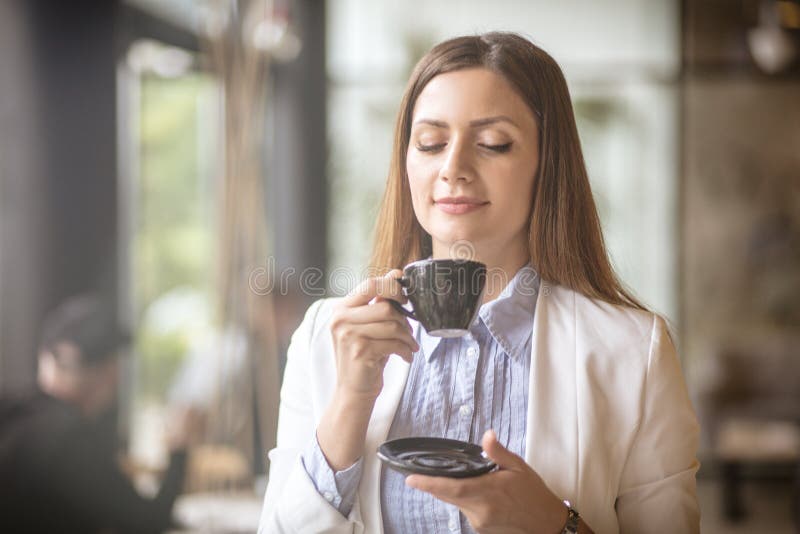 This Coffee is so Good Break Stock Photo - Image of close, happy: 150378080