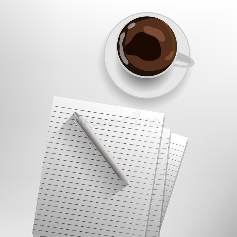 Coffee Good Morning Paper Note Stock Vector - Illustration of wallpaper ...