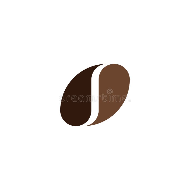Coffee Grain Bean Logo Vector Icon Symbol Stock Vector - Illustration ...