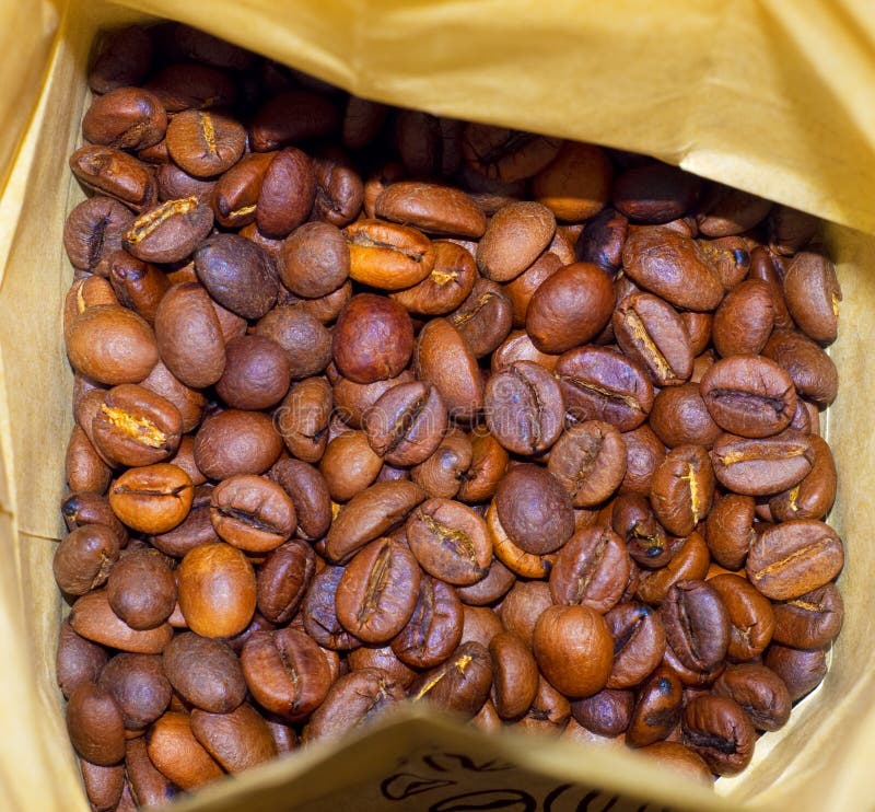 Coffee grains stock photo. Image of pile, burlap, carton - 25970692