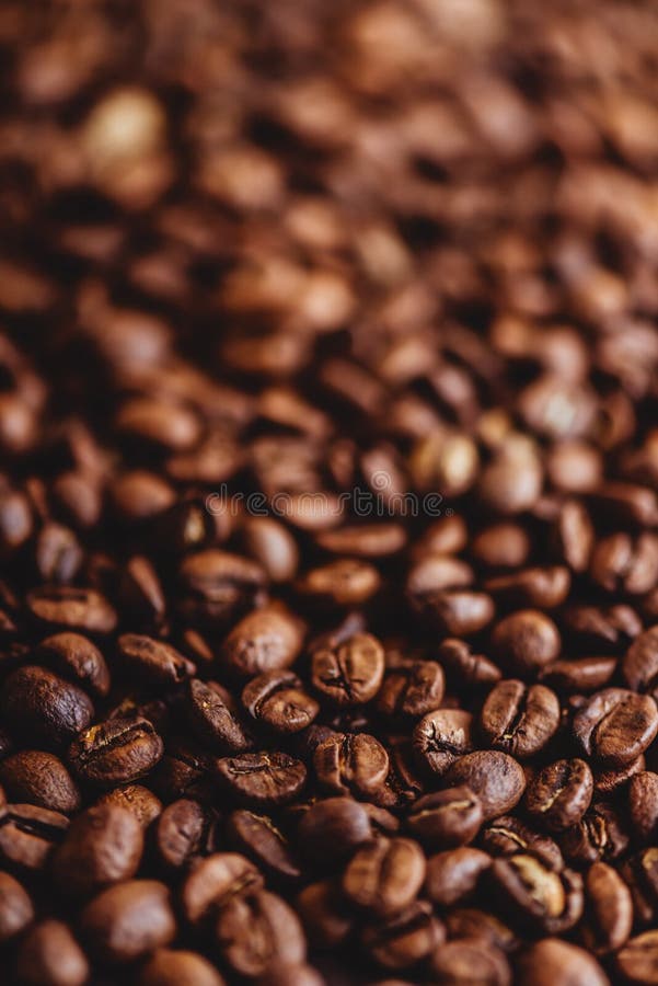 Coffee Grains. Background of Roasted Coffee Beans Brown. Layout Stock ...
