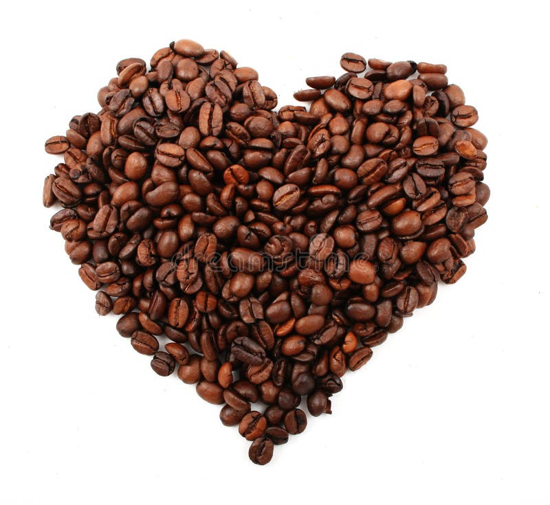 Coffee Granules with Shape of Heart Stock Image - Image of health ...