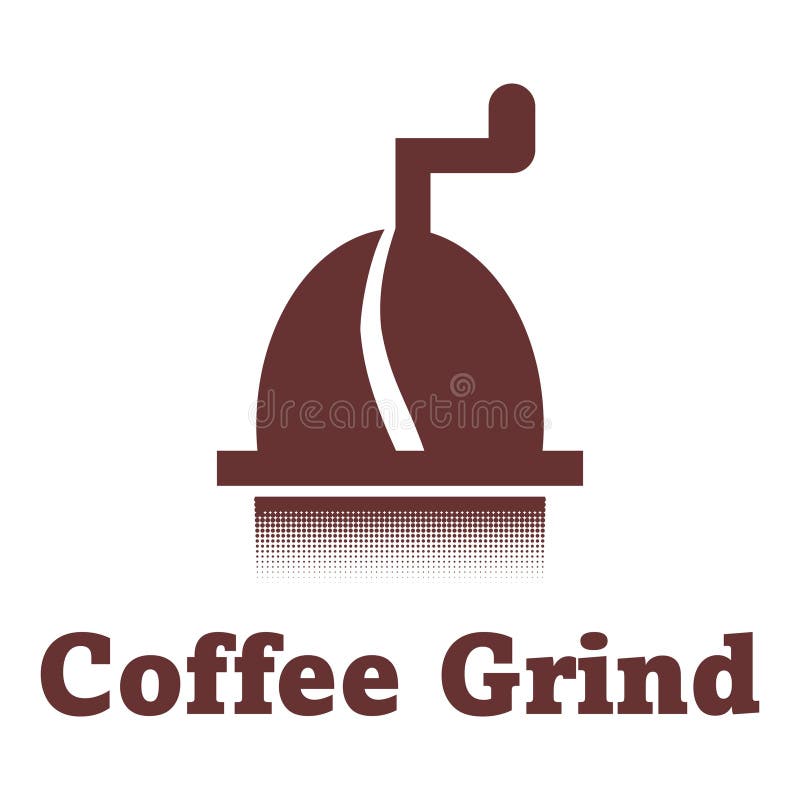 Coffee Grind Flat Minimalist Logo Design Stock Illustration ...