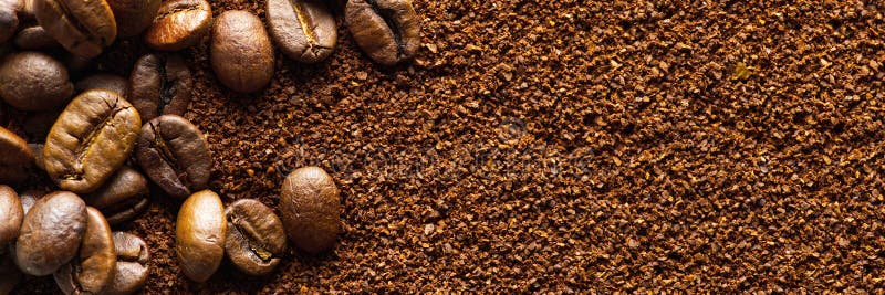 Coffee Grind Texture Background , Banner. Coffee Powder Abstract ...