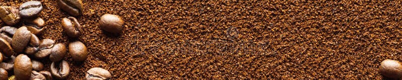 Coffee Grind Texture Background , Banner. Coffee Powder Abstract ...