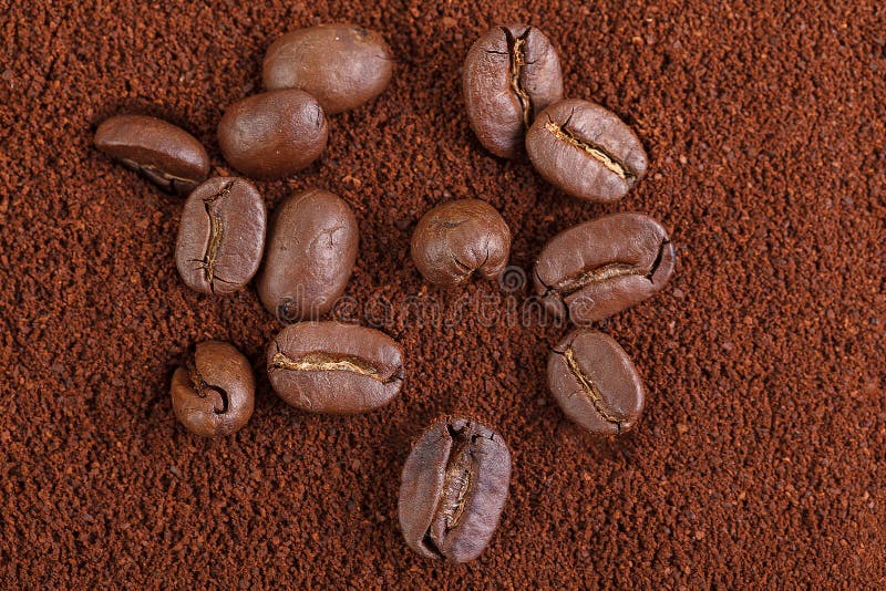 Coffee Grind Texture Background, Close Up. Ground Coffee Brown ...