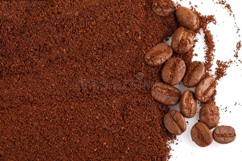Coffee Grind Texture Background, Close Up. Ground Coffee Brown ...