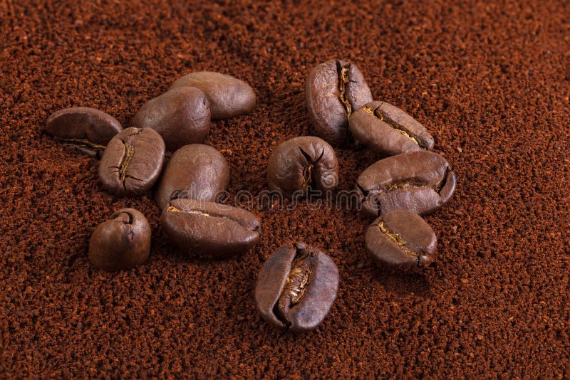 Coffee Grind Texture Background, Close Up. Ground Coffee Brown ...