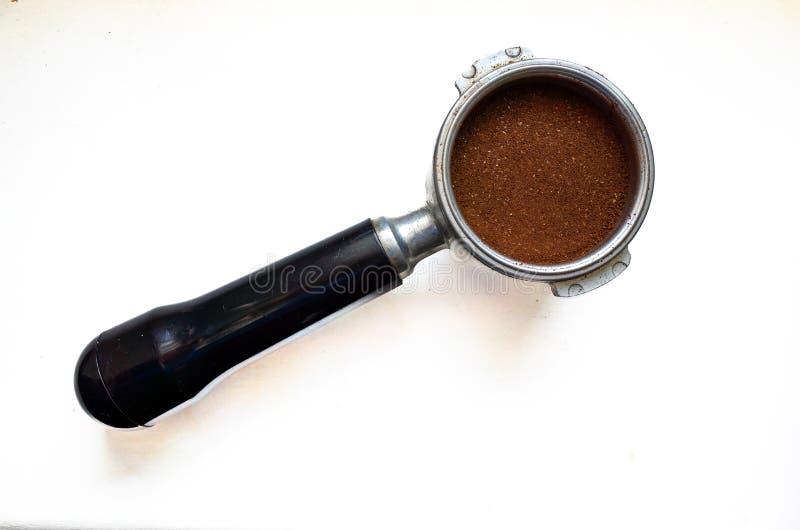 Coffee Grinder with a Brown Powder Inside Stock Illustration ...