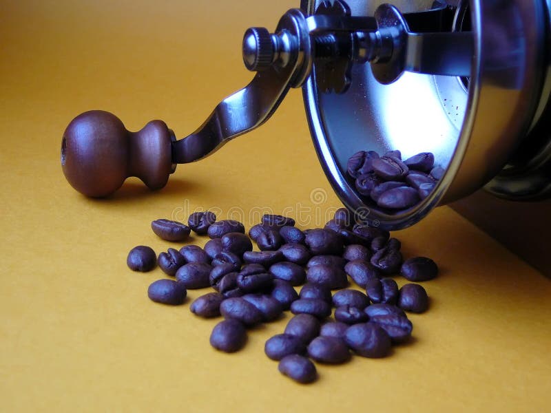 Coffee Grinder And The Scattered Grains Stock Image - Image of break ...