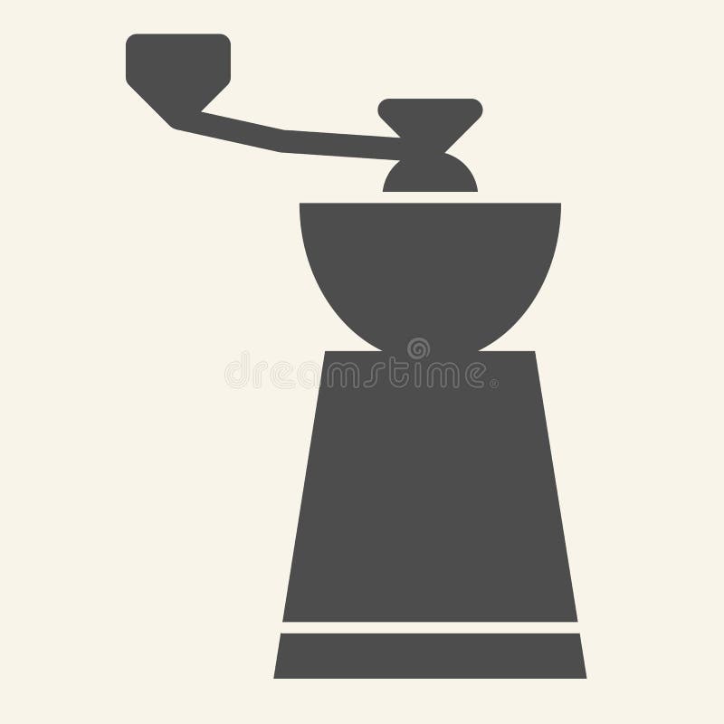 Coffee Grinder Solid Icon. Coffee Mill Symbol, Glyph Style Pictogram on ...