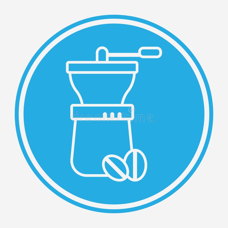 Coffee Grinder Vector Icon Sign Symbol Stock Vector - Illustration of ...