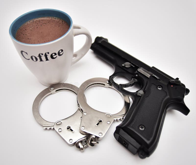 Coffee Handcuffs Hand Gun Stock Photos - Free & Royalty-Free Stock ...