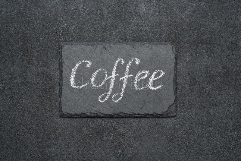 Coffee Handwritten Inscription Sign on Chalk Board Stock Image - Image ...