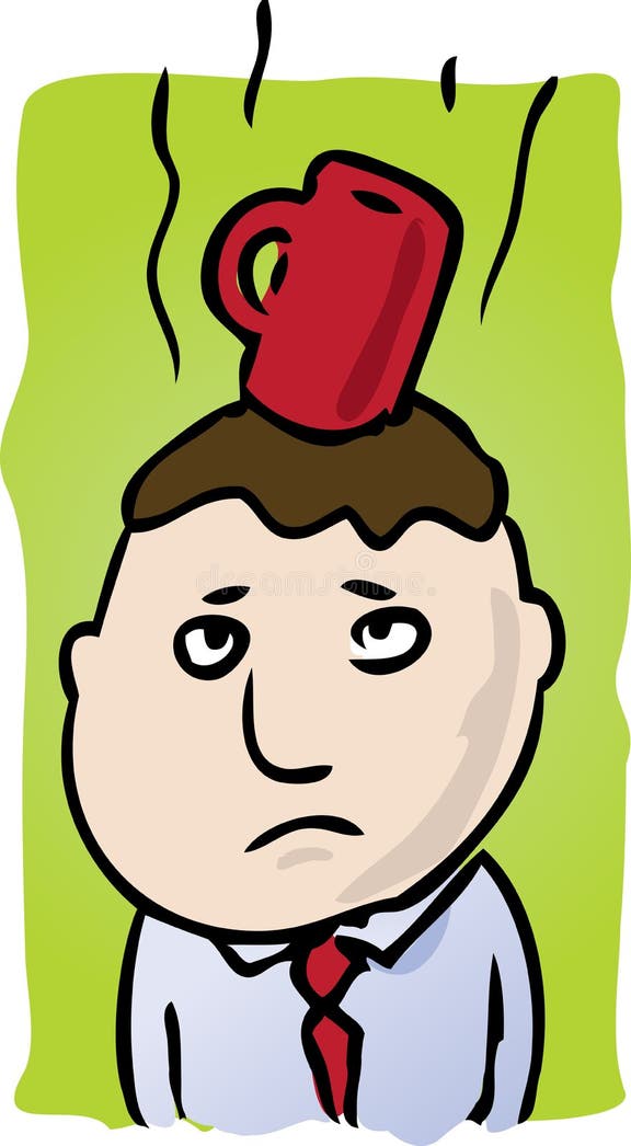 Coffee head stock illustration. Illustration of ridiculous - 7428851